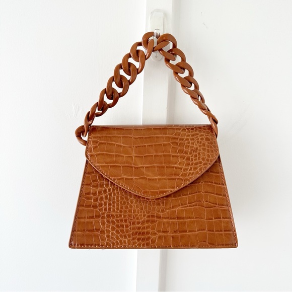 Moda Luxe | Bags | Moda Luxe Brown Crocodile Crossbody Bag | Poshmark